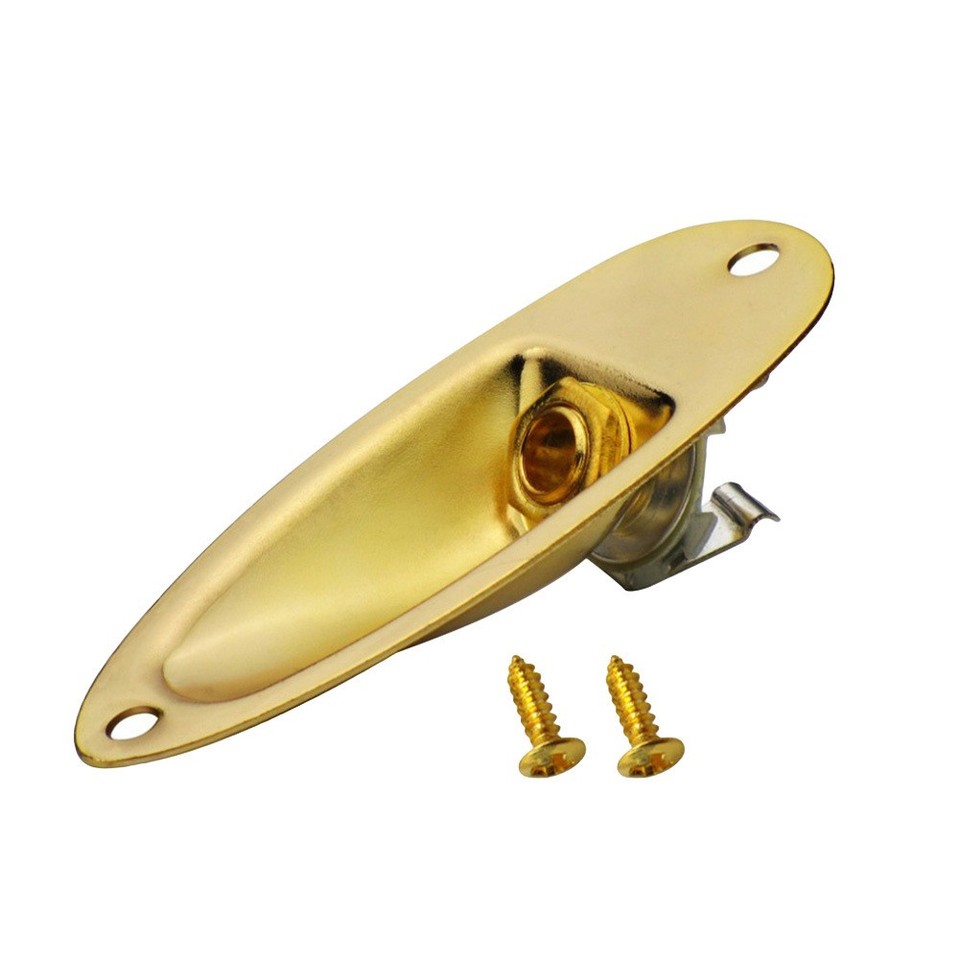 Metal Boat Style Guitar Pickup Output Input Jack Plug Socket For FD ...