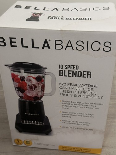Bella "Basics" Personal Blender - NIB - 14oz. Black/Gray 200 watt motor ...