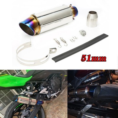 Universal Motorcycle ATV Slip-on Exhaust Muffler Pipe Killer Silencer ...