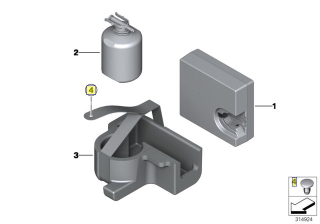 BMW Plastic Trim Clip Expanding Rivet Plug Clamp Grey 51498237075 ...