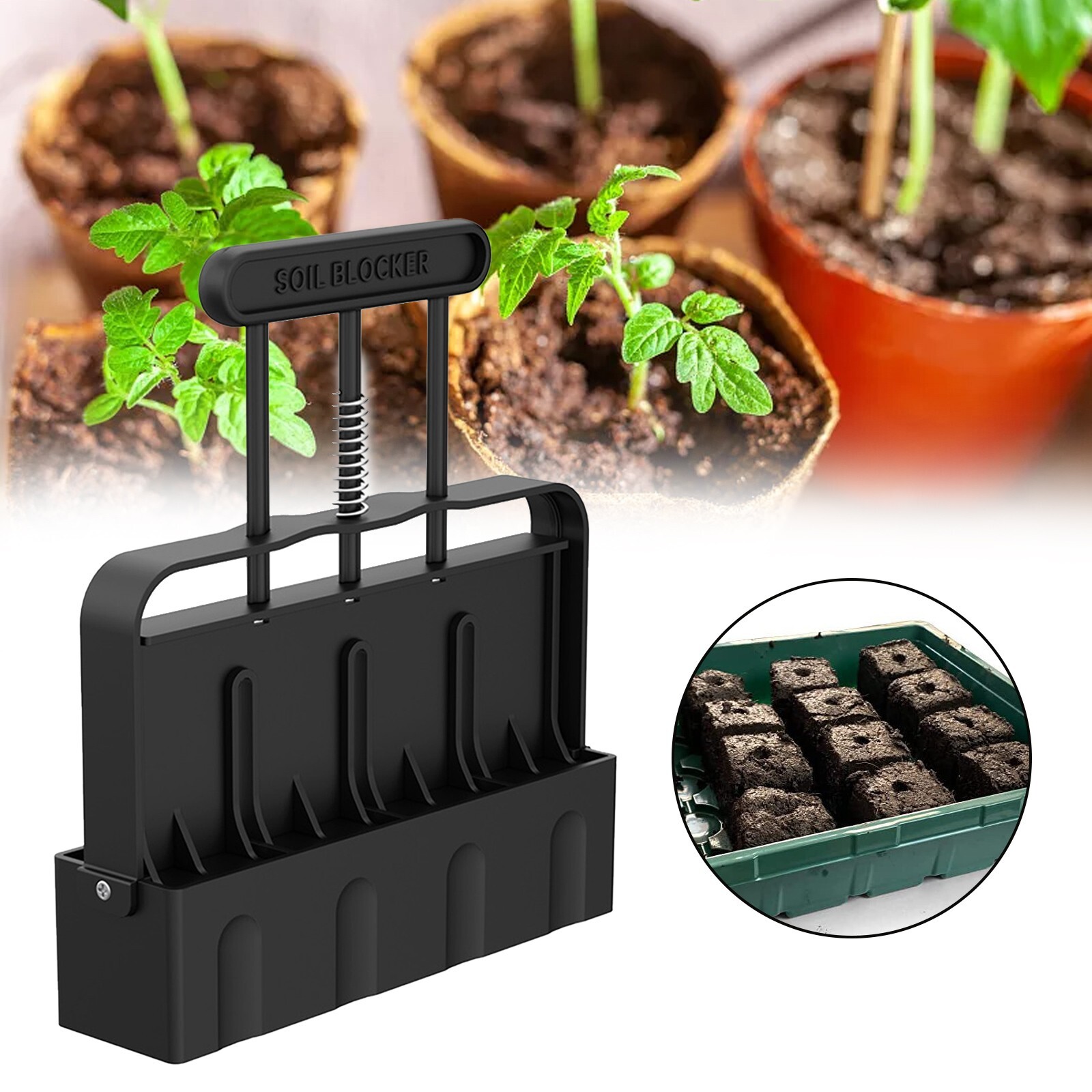 Manual Square Soil Compactor Reduce Plant Root Damage with Soil Blocks ...