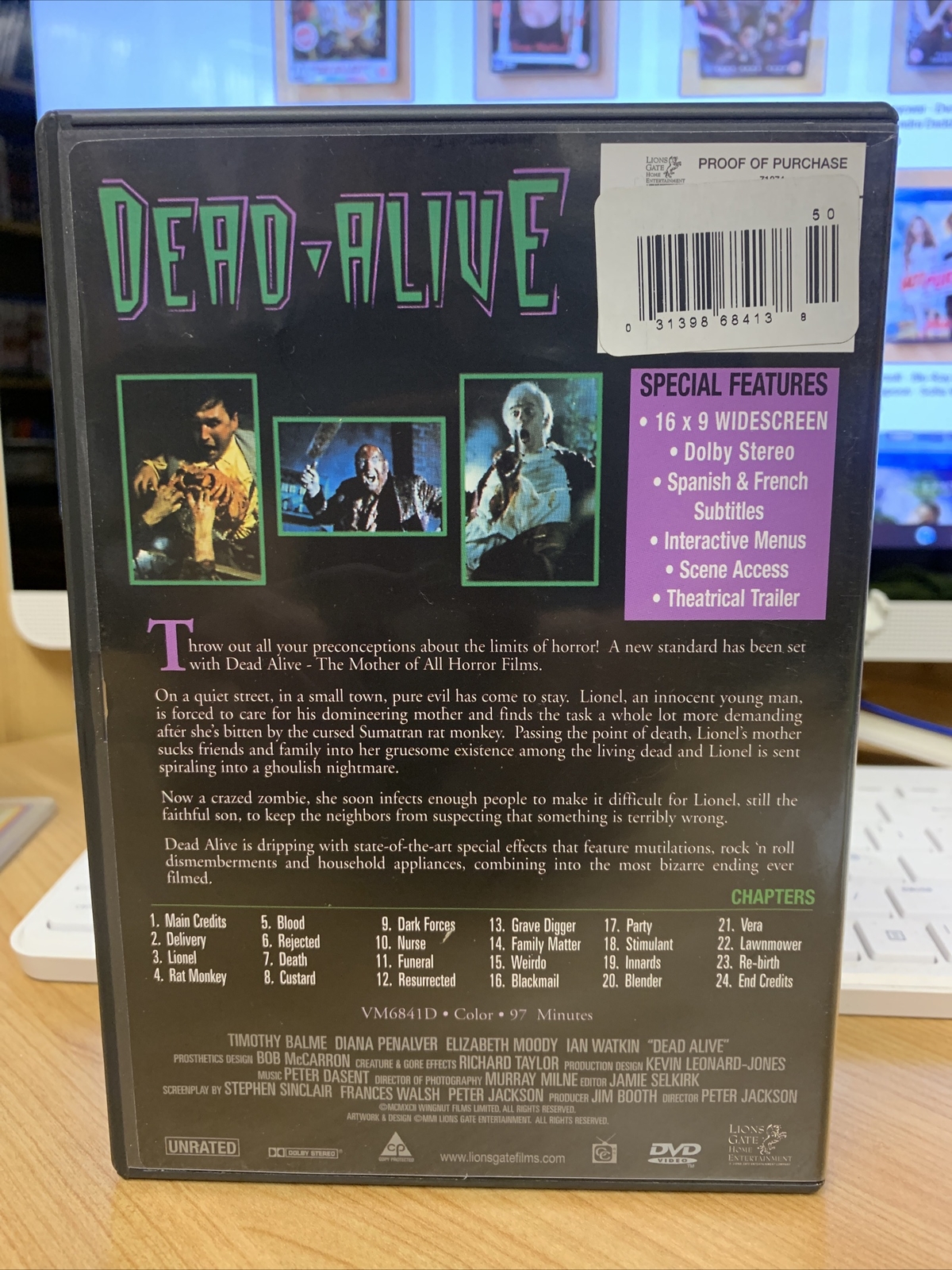 Dead Alive - Dvd (1998) - Peter Jackson - Horror - Rare OOP - U.S R1 ⭐ ...