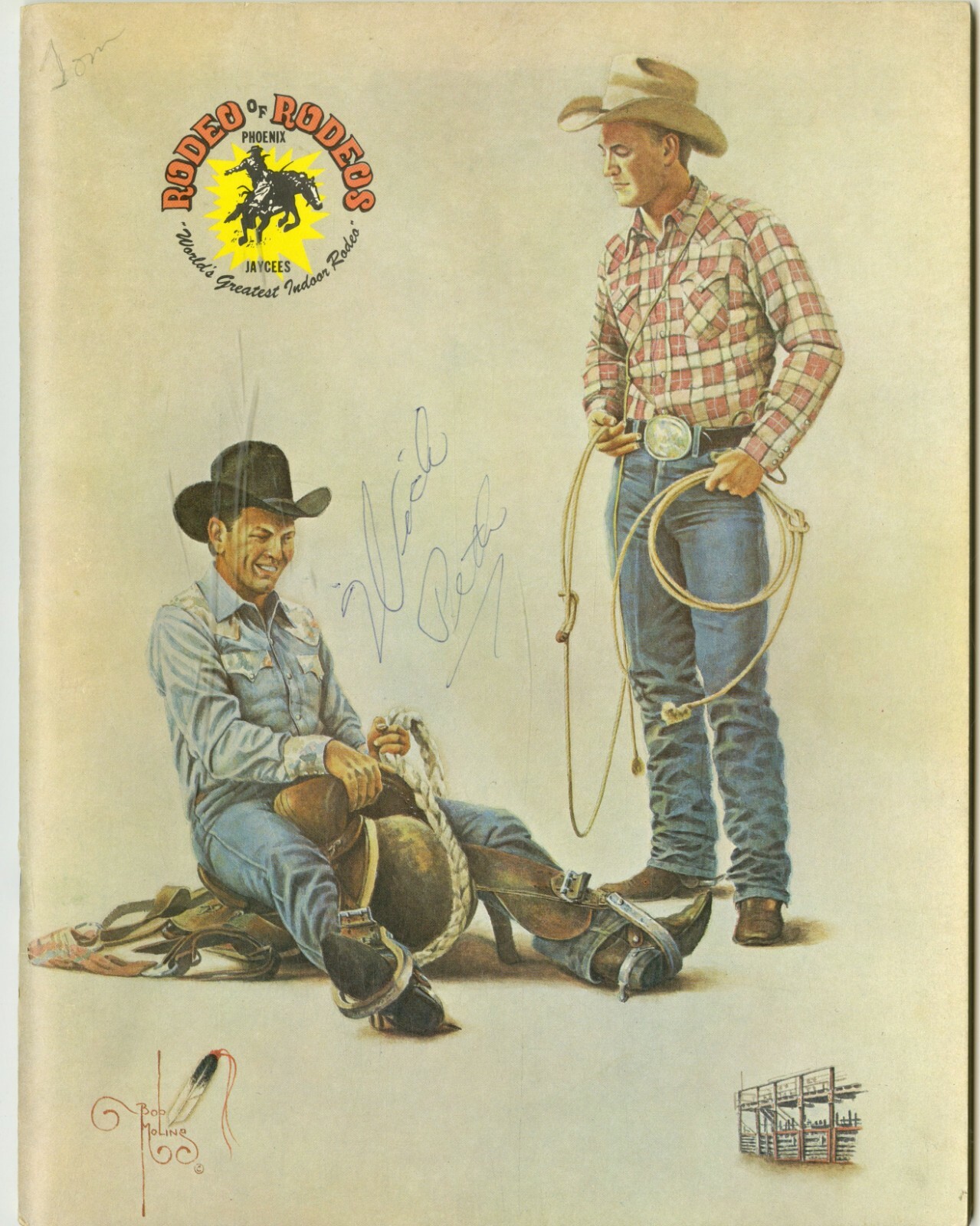 1977 Phoenix Jaycees 47th Rodeo Of Rodeos Program Sign Rex Allen Jr ...