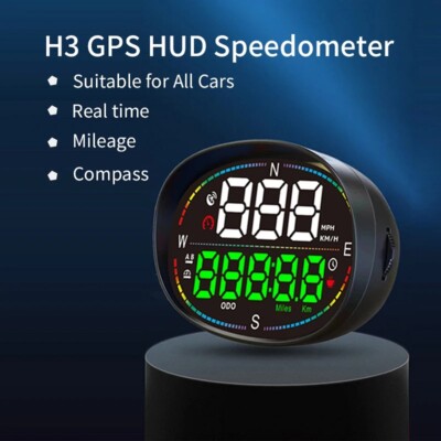 Portable Car Speedometer Meter GPS+BDS Dual mode Cool LED Atmosphere ...