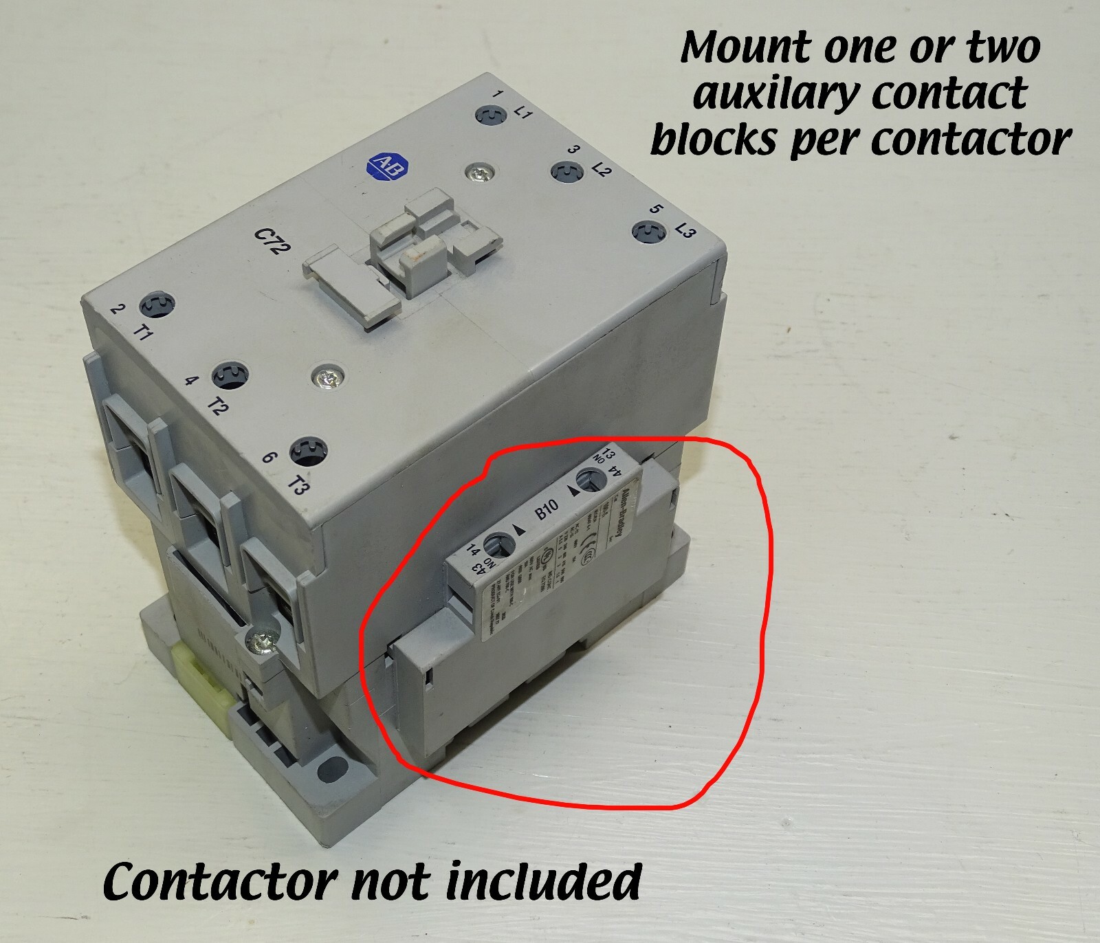 Allen Bradley 100-S Auxiliary Contact Block: A01, A10, A11, AL11, A20 ...