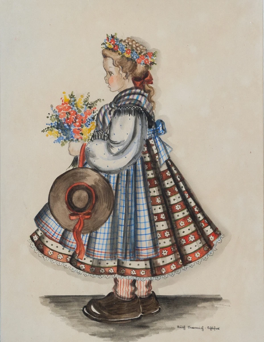 Dutch Girl Drawing