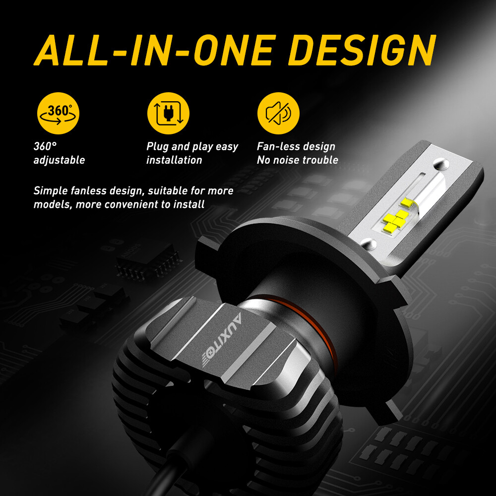 60w 12v H4 NEW HB2 LED Headlight Globes Bulbs High Low Beam Bright ...