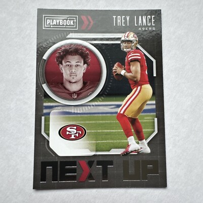 Trey Lance 2021 Panini Playbook Rookie Next Up Card #NXT-TLA San ...