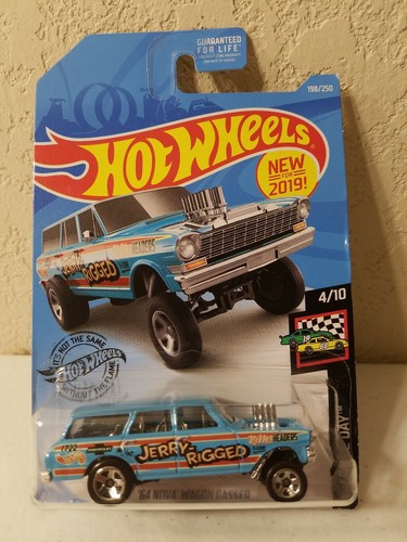 2019 Hot Wheels #198 HW Race Day '64 NOVA WAGON GASSER Jerry Rigged ...