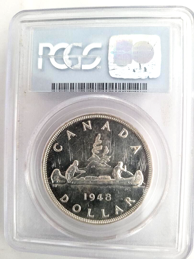 1948 Canada George VI Dollar $1 - Certified PCGS MS63 (BU UNC) - Rare ...