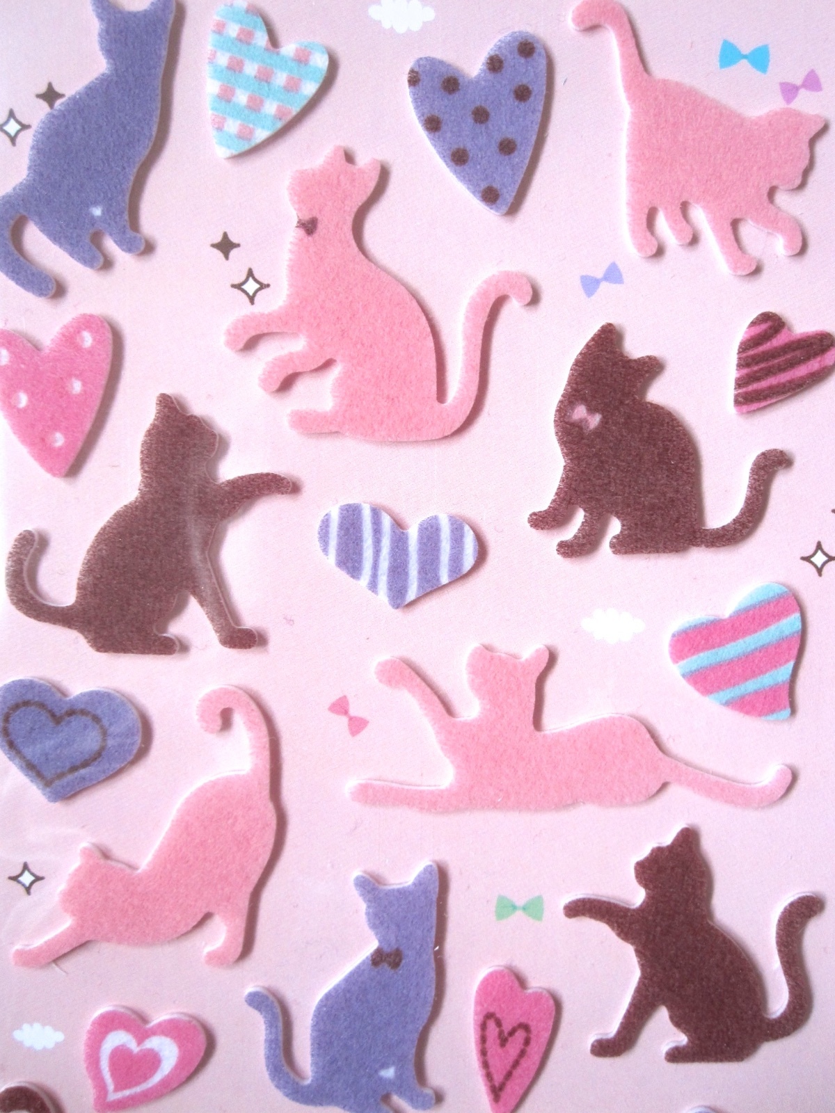 Yeehyun Joyful Lovely Cat Felt Sticker Sheet ~ KAWAII!! | eBay