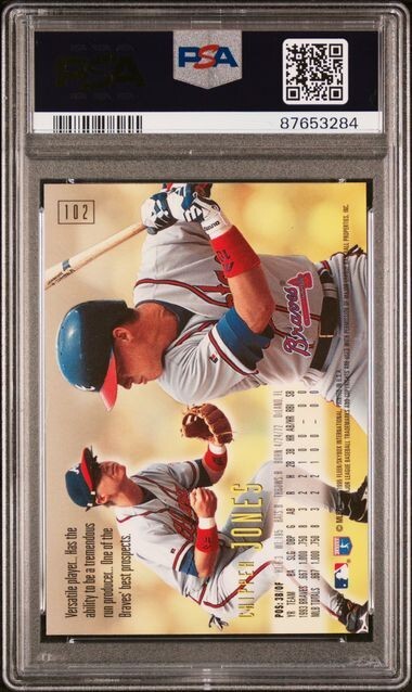CHIPPER JONES 1995 Emotion #102 PSA 9 MINT RC HOF | eBay
