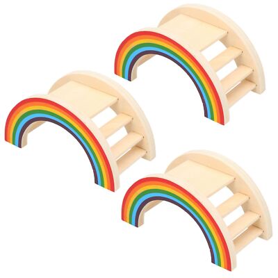 3PK Small Animals Hamsters Mice Boredom Breaker Rainbow Play Bridge ...