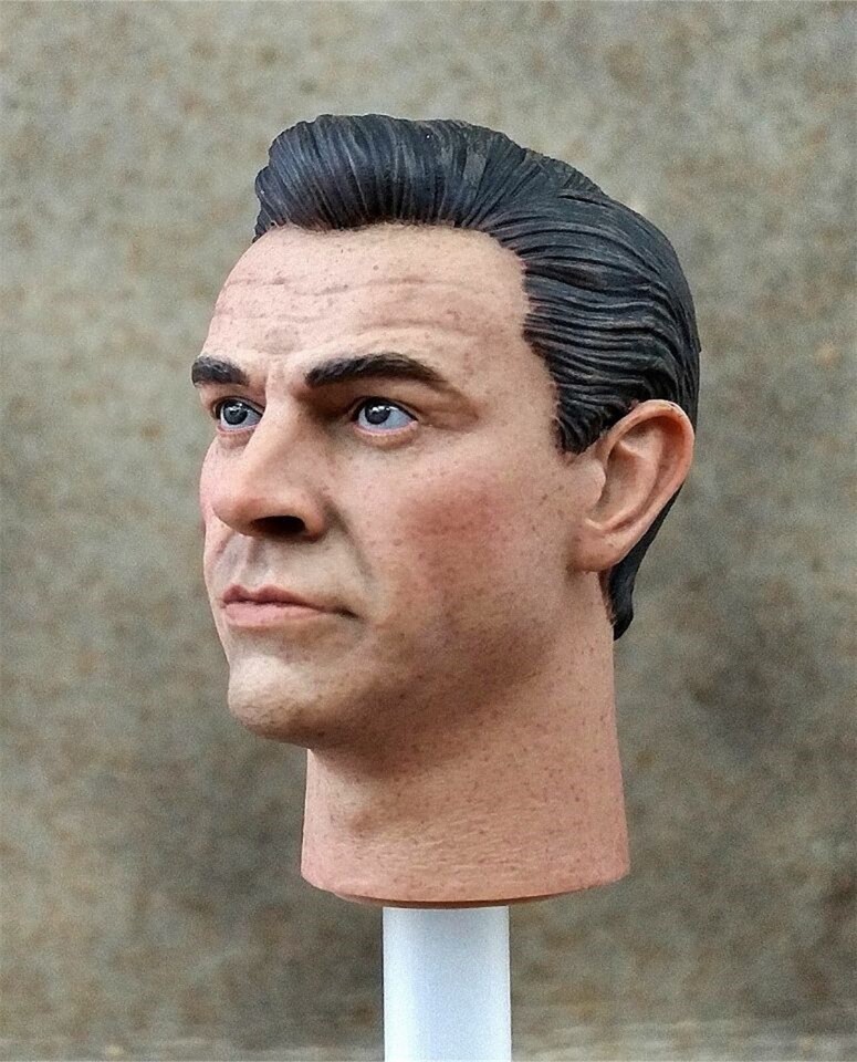 Young Sean Connery Movie Actor Head Carved 1/6 Scale DIY 12'' Action ...