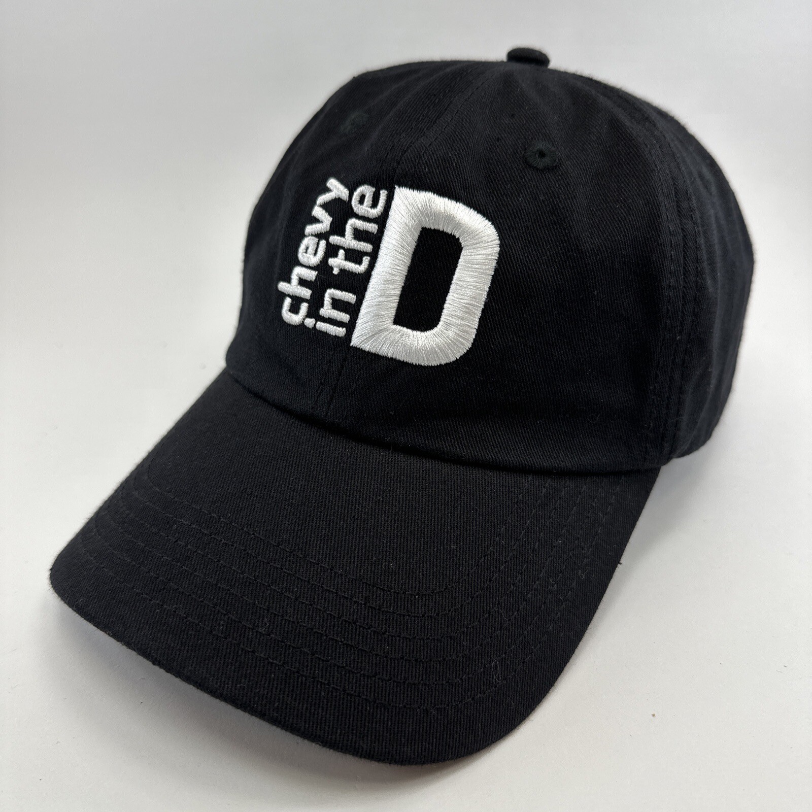 Chevrolet "Chevy In The D" Black Embroidered Promotional Baseball Cap ...