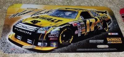Matt Kenseth Plastic License Plate Dewalt Racing Roush #17 Nascar ...