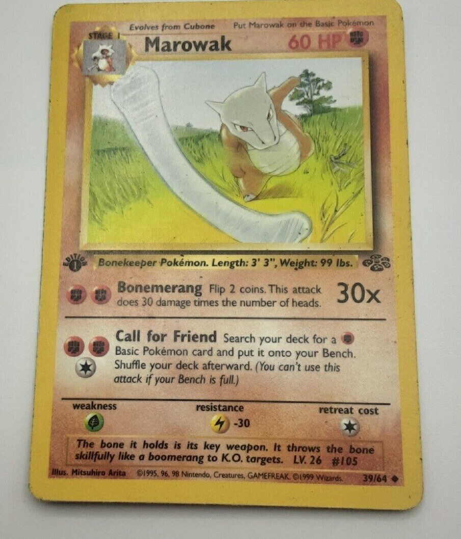 pokemon marowak 1st edition For Sale - MAVIN