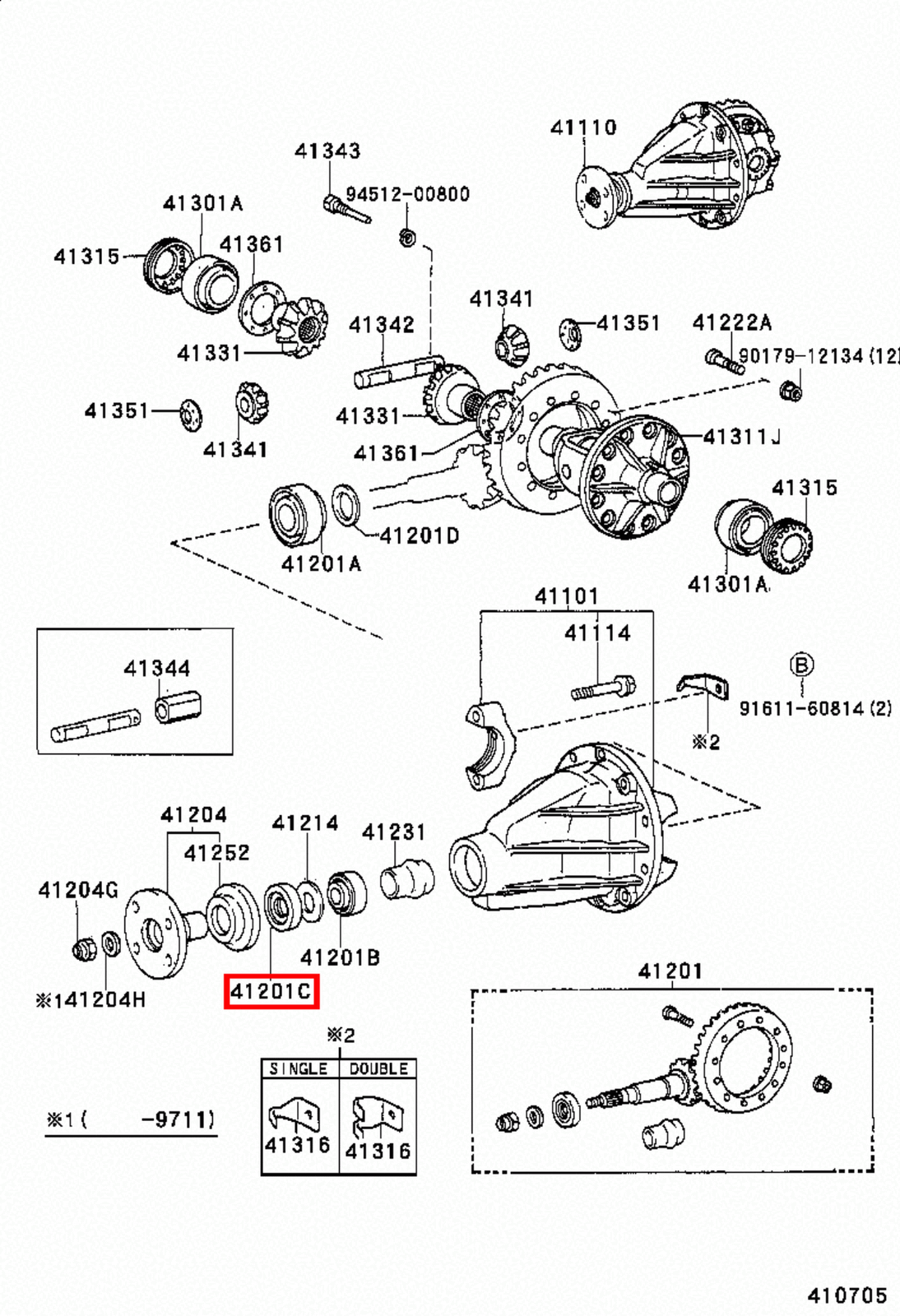 Genuine Regius Ace TRH229 TRH228 TRH226 TRH219 Diff Pinion Shaft Oil ...