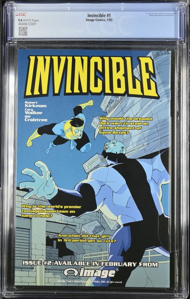 Invincible #1 CGC 9.6 1st Print Stunning Book 1st Invincible Omni Man ...