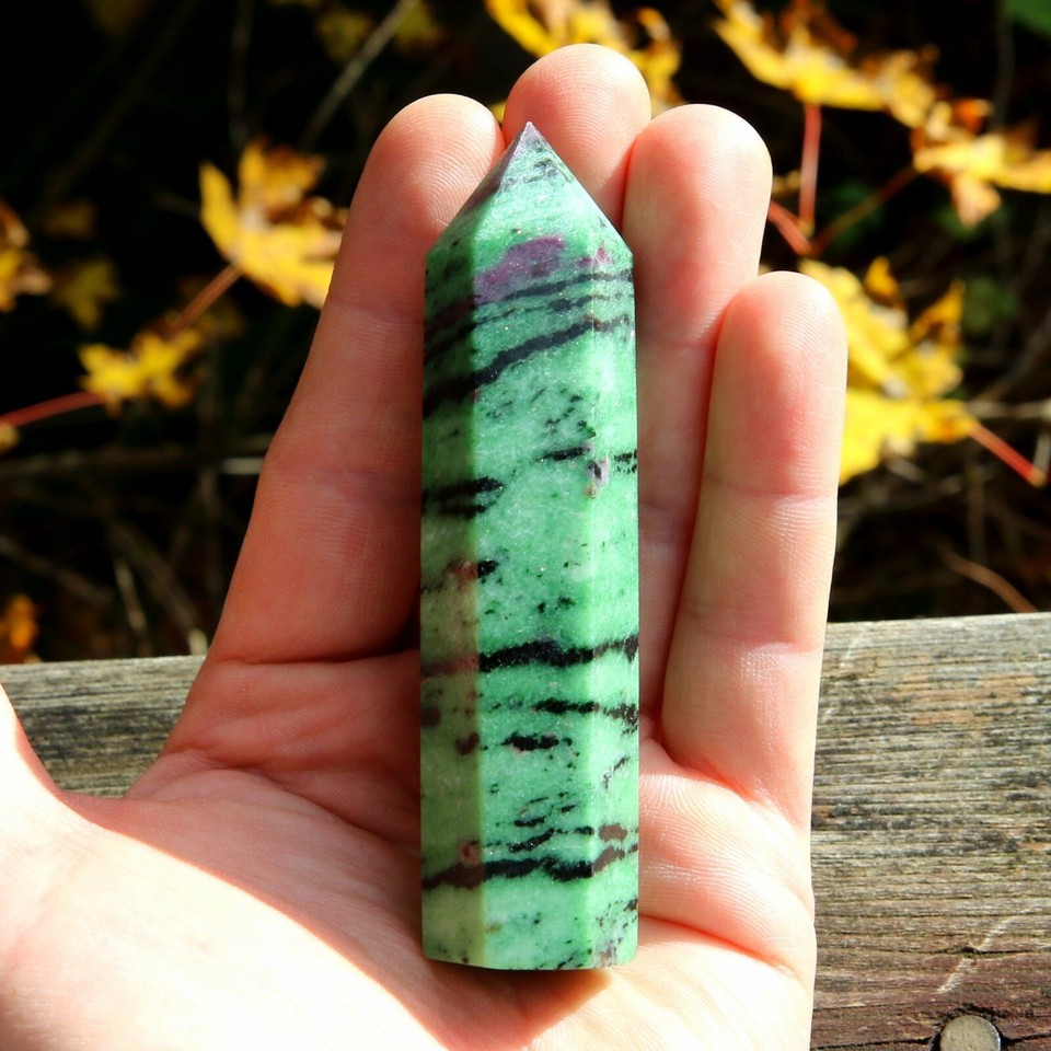 RUBY ZOISITE CRYSTAL POINT TOWER POLISHED NATURAL HEALING GEMSTONE OBELISK | eBay
