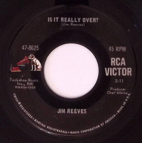 JIM REEVES IS IT REALLY OVER?/ROSA RIO RCA VICTOR RECORDS VINYL 45 68 ...