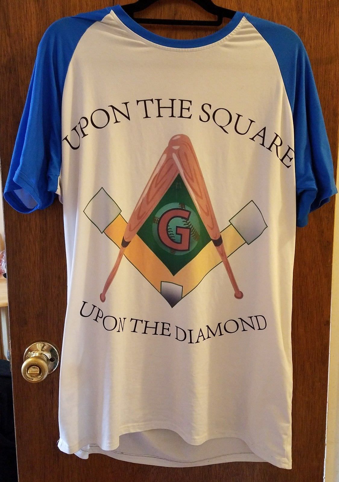 Freemason Baseball Shirt Men's Hall of Fame square and compasses ...