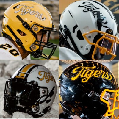 MISSOURI TIGERS "Tigers" LOGO FOOTBALL MINI HELMET, 4 VERSIONS TO PICK ...