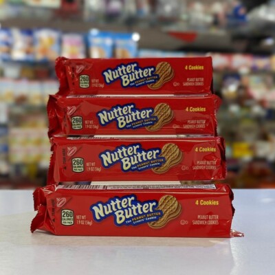 Nutter Butter Sandwich Cookies Snack Packs 56g x 4 Packs USA Import ...