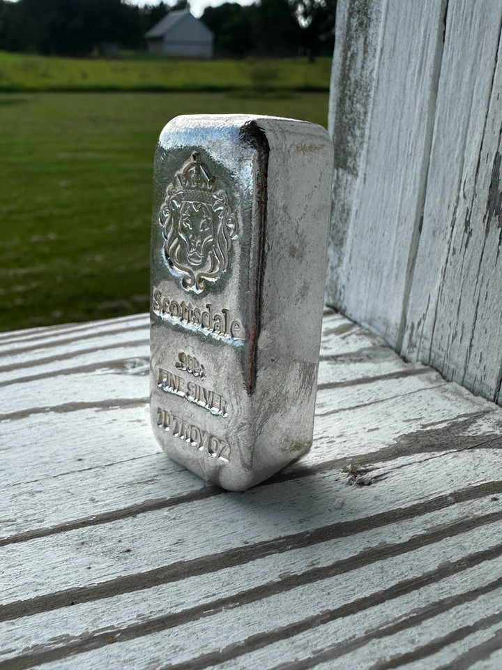RARE: 10 oz .999 Silver Bar by Scottsdale Mint Loaf Pour "Chunky" | eBay