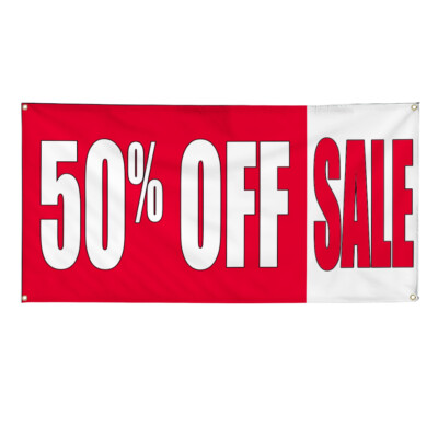 Vinyl Banner Multiple Sizes 50% off Sale Custom Business Outdoor | eBay