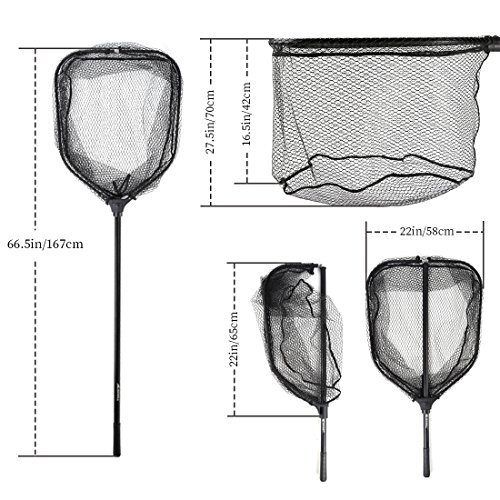 Large Fishing Net Collapsible Fish Landing Net With Extendable Handle ...