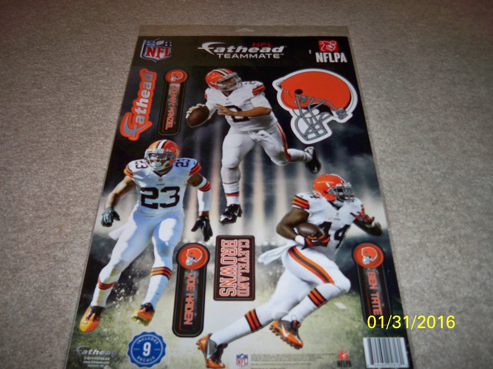 BRAND NEW! NFL CLEVELAND BROWNS 3 PLAYER FATHEAD TEAMMATES WALL DECALS ...