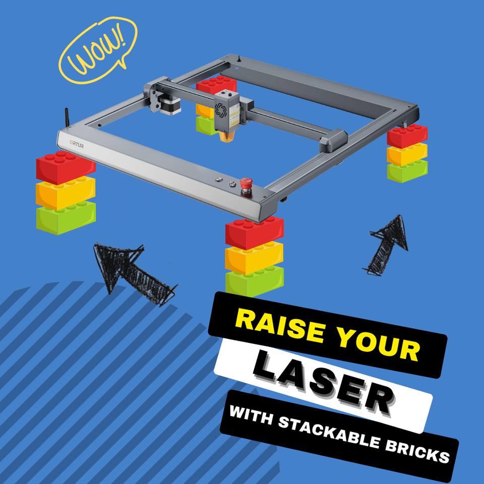Ortur Laser Master 3 Stackable Brick Feet | Mount & Raise Your Laser With Bricks | eBay