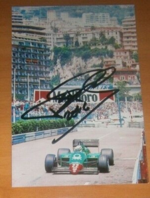 AUTOGRAPH RICCARDO PATRESE PILOT ITALY F1 RARE HAND SIGNED FOTO ...