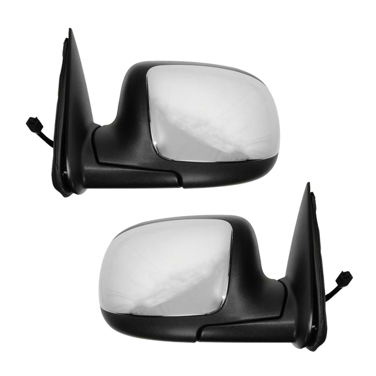 Chrome Power Side View Mirrors Left & Right Pair Set for 99-02 Chevy ...