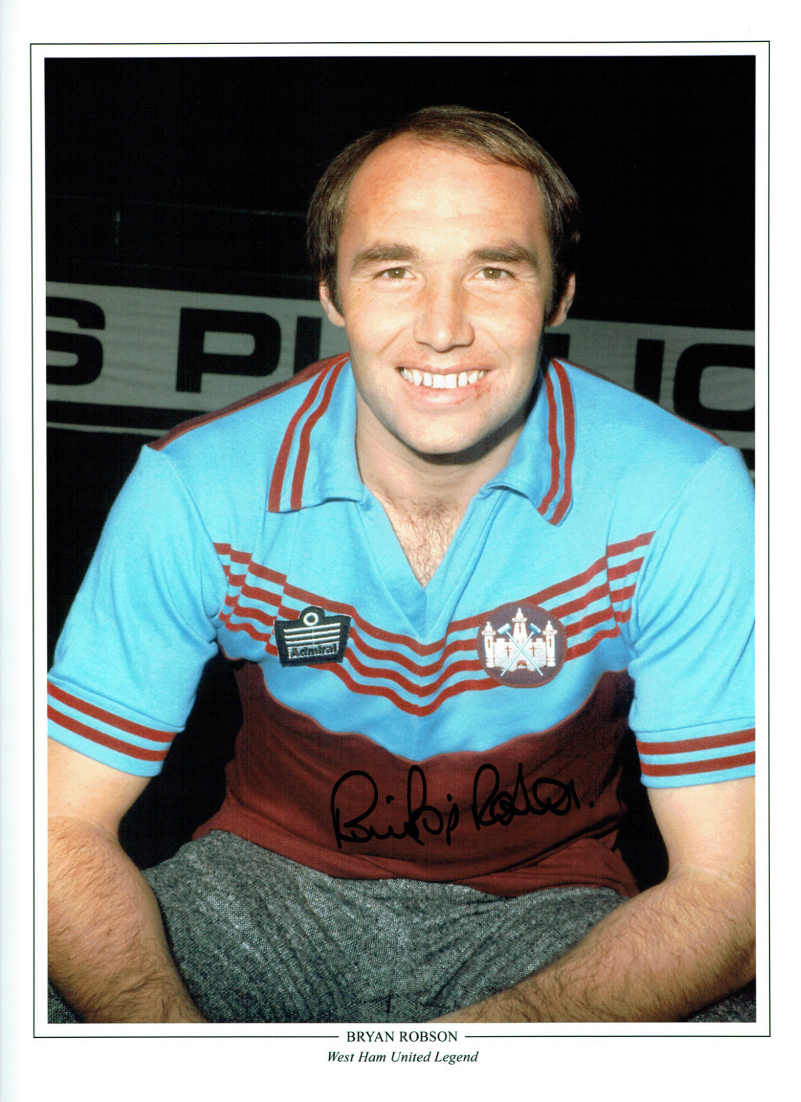Bryan Pop ROBSON Signed Autograph 16x12 West Ham United Legend Photo ...