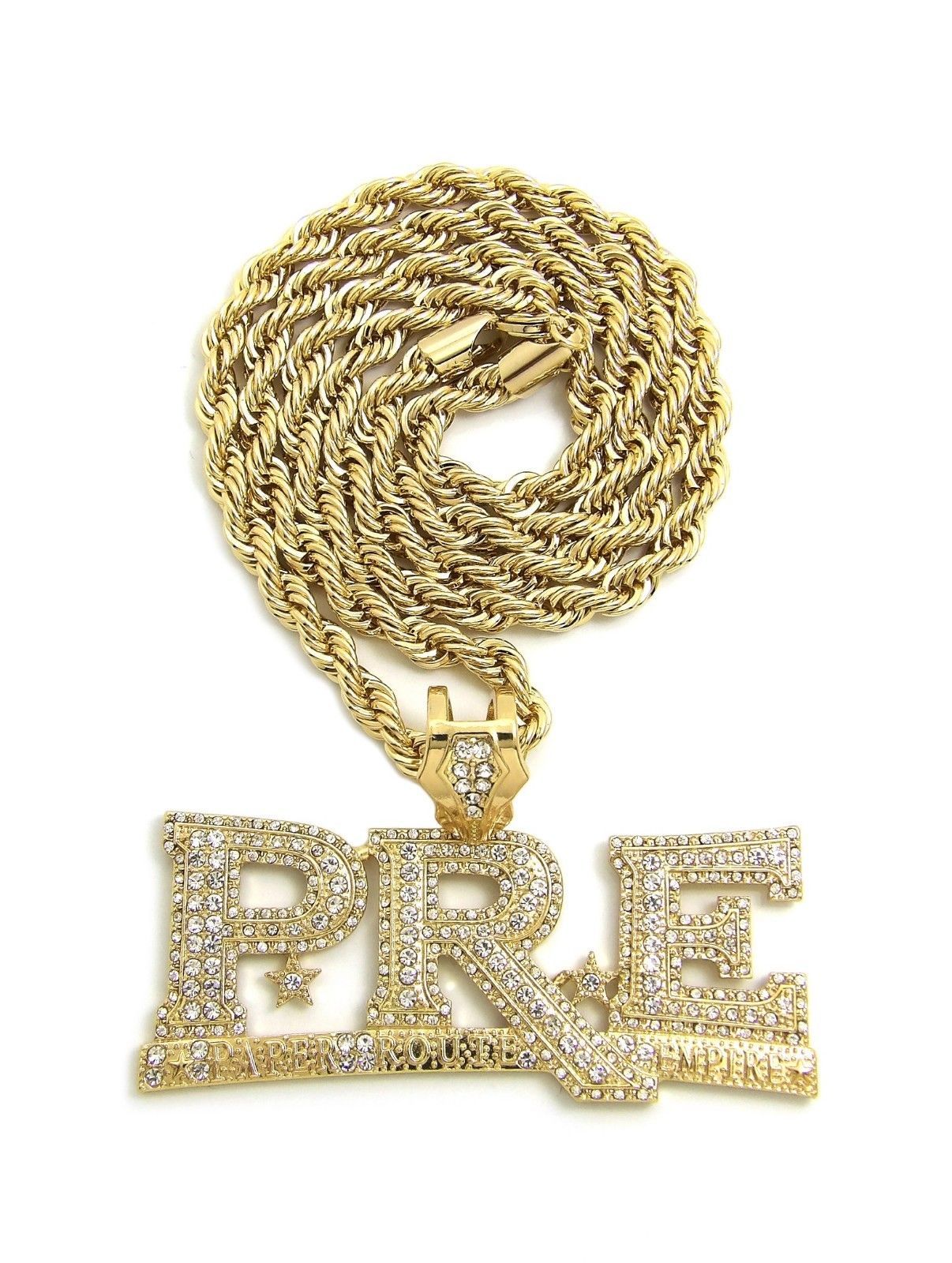 HIP HOP ICED YOUNG DOLPH PRE PENDANT & 6mm 30" ROPE CHAIN FASHION ...