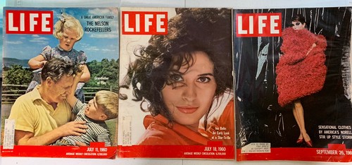 LIFE MAGAZINE July 11 1960 THE NELSON ROCKEFELLERS July 18 And Sept 26 ...