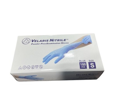 Velaris Nitrile Gloves Blue 100 Pc Box Small Blue Ebay