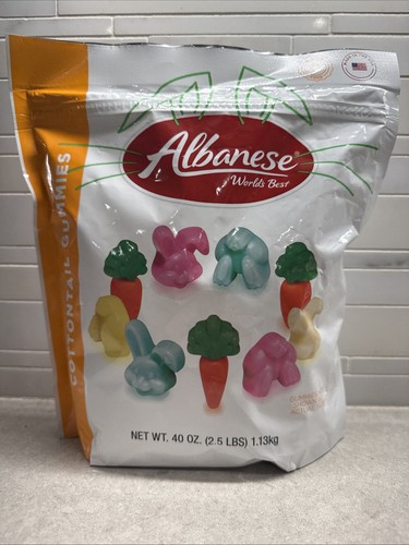 Albanese Worlds Best Cottontail Gummies 40 Oz EASTER Gummy Shapes Ship ...