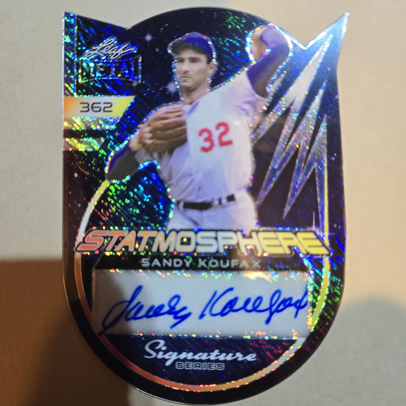 SANDY KOUFAX Auto Leaf Metal signature series Cut Statmosphere ...