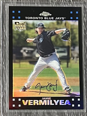 2007 Topps Chrome Refractor #279 JAMIE VERMILYEA Rookie RC ⚾Blue Jays⚾ ...