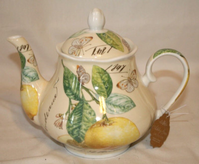 Kent Pottery Ashley Grace Collection Lemon Porcelain Teapot & Lid New ...