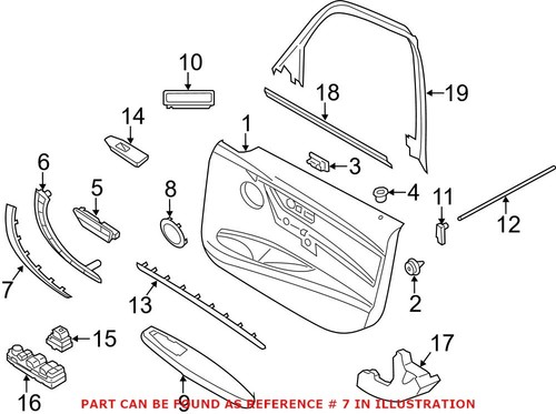 Genuine OEM Door Panel Handle Cover for BMW 51417260079 | eBay