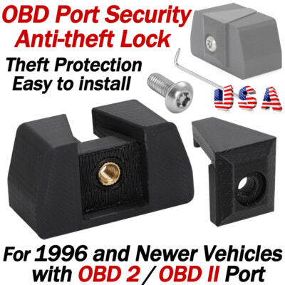 OBD Port Lock Security Anti-theft Blocker For 1996+ Vehicle w/ OBD2 OBD ...