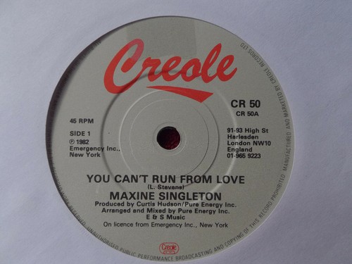 Maxine Singleton - You can´t run from love 2 Versionen Top UK Creole 45 ...