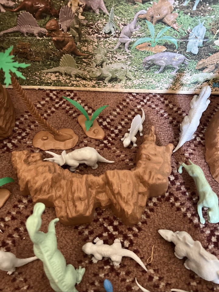 VTG 1971 Marx Prehistoric Play Set #3398 Good Condition w/ BOX | eBay