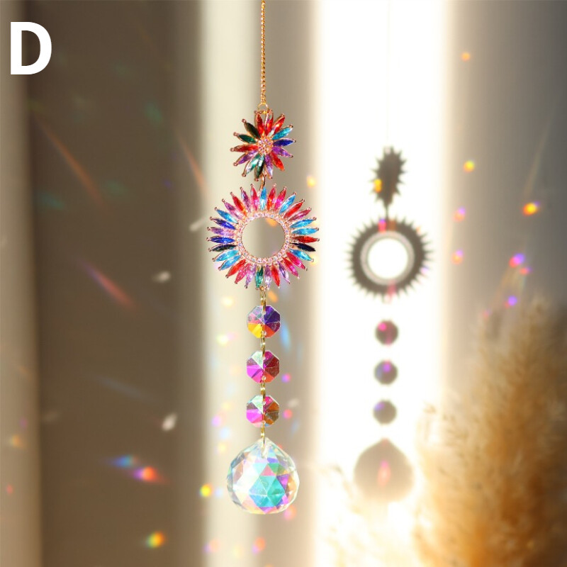 1PCS Crystal Suncatcher with Chain Cute Window Hanging Colorful ...