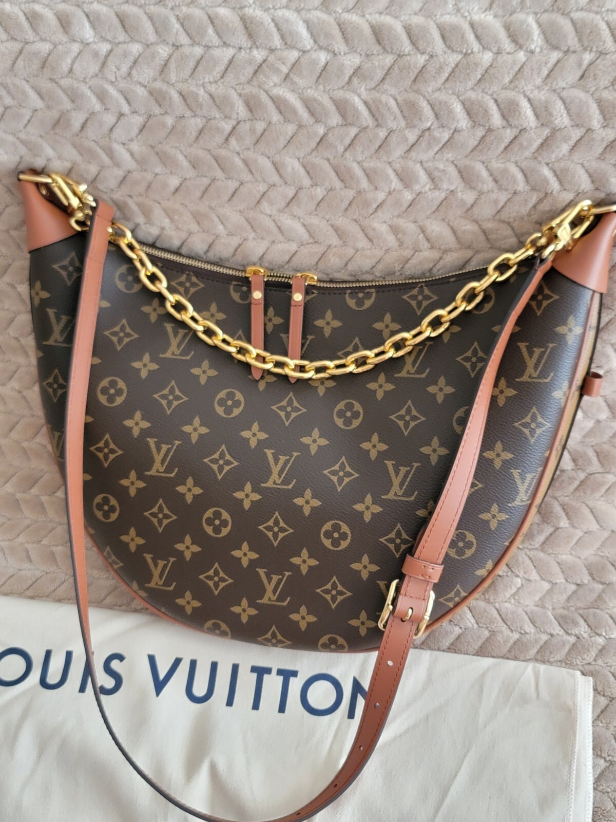 Louis Vuitton Loop Hobo GM Size Monogram Reverse Canvas **no pouch | eBay