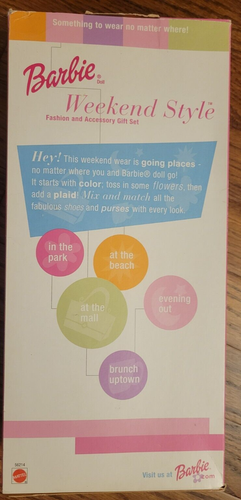 Barbie Weekend Style Doll Fashions & Accessory Gift Set 2001 Mattel ...